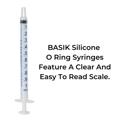 Basik 1cc O-Ring Syringes Sterile