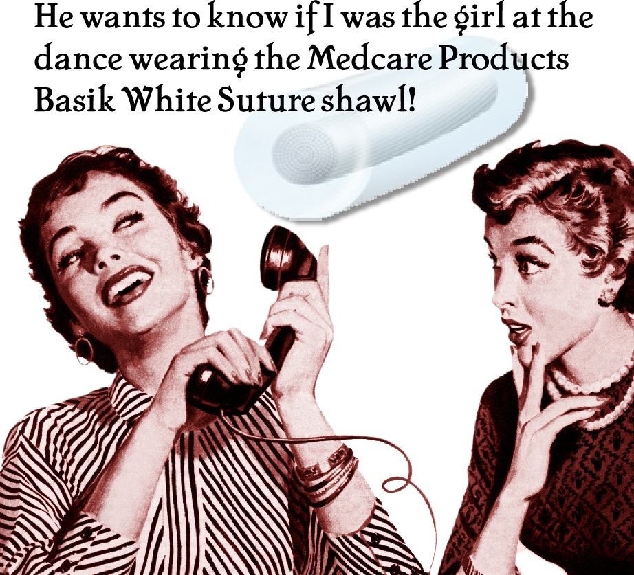 Polyamide white suture in cassette